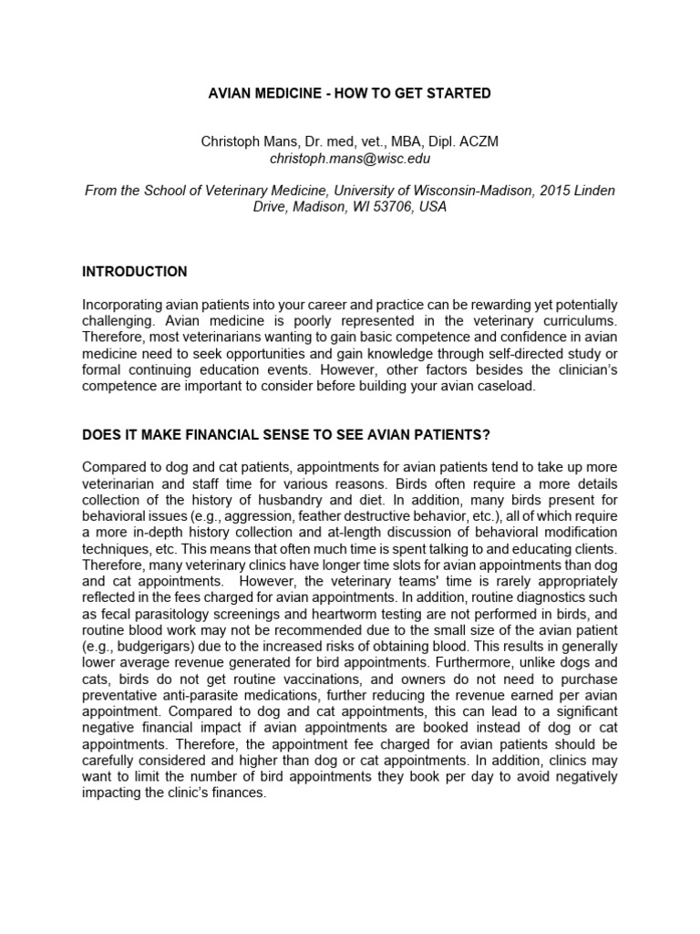 Mans - 6 - Avian Get Started | PDF | Diet (Nutrition) | Diet & Nutrition