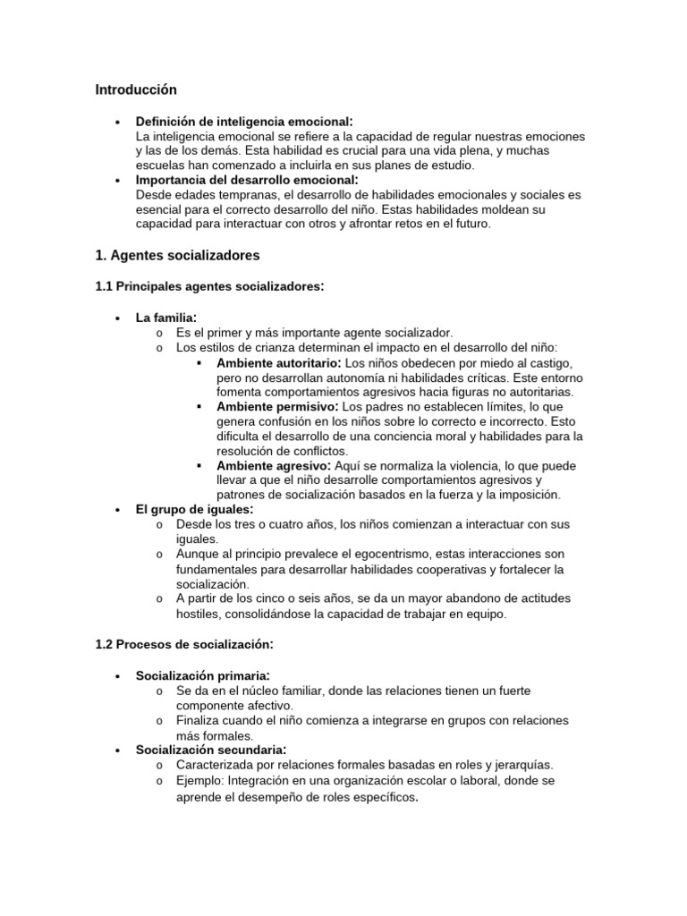 Desarrollo Social y Emocional. | PDF | Abuso infantil | Las emociones