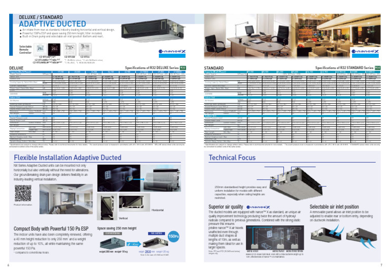 Inverter NX Series Adaptive Ducted Spec PH | PDF | Duct (Flow ...