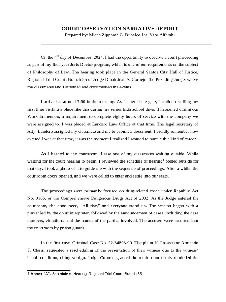 Court Observation | PDF | Witness | Courtroom