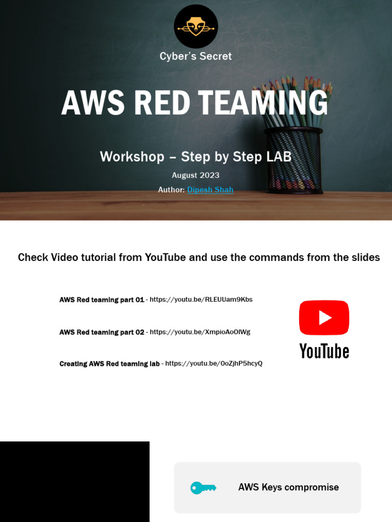 AWS Red Teaming Complete Guide With Video Tutorial | PDF | System Software | Computing