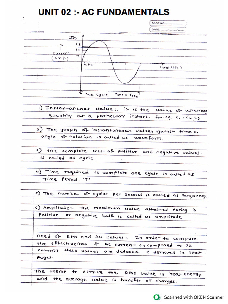 BEE Unit 04 AC Fundamentals | PDF