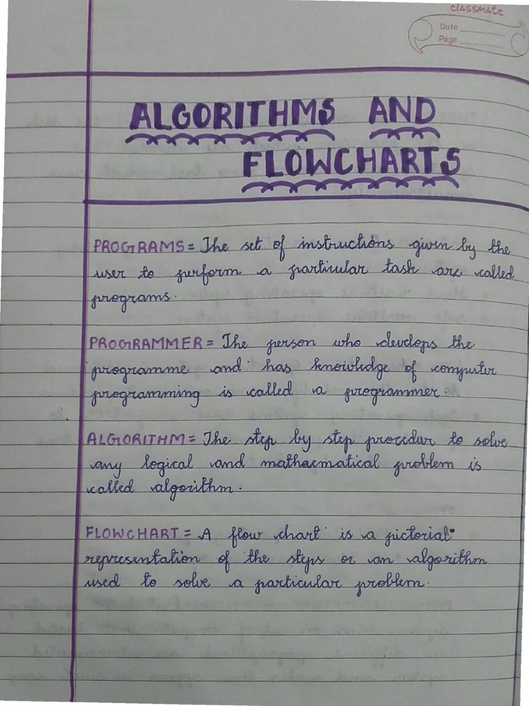 algorithms and flowcharts -computers | PDF