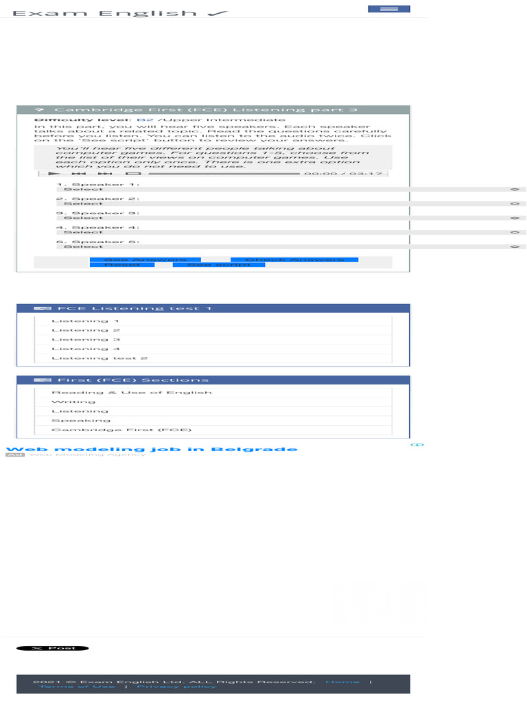 FCE Listening Part 3: Computer Games | PDF