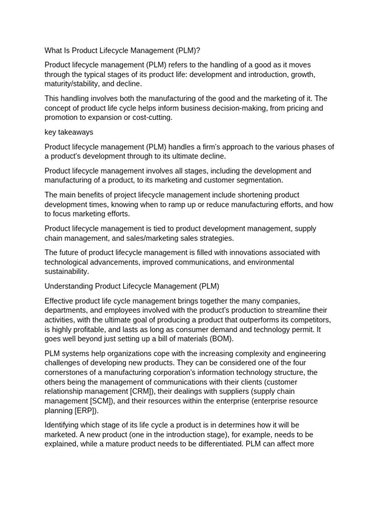 Lesson 10 Product Life Cycle Management | PDF | Product Lifecycle ... Lesson 10 Product Life Cycle Management | PDF | Product Lifecycle ...