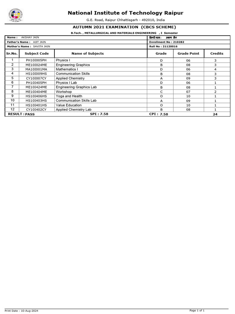 1st Sem - Merged | PDF | Metallurgy | Course Credit
