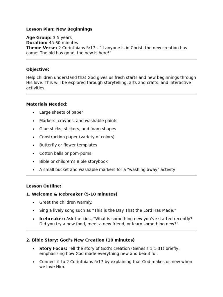 Lesson Plan For Twinklers (Lesson 2) | PDF
