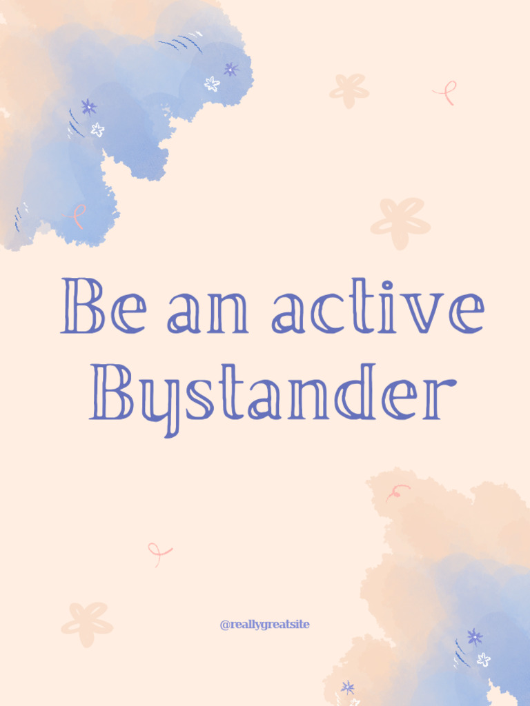 Be An Active Bystander | PDF