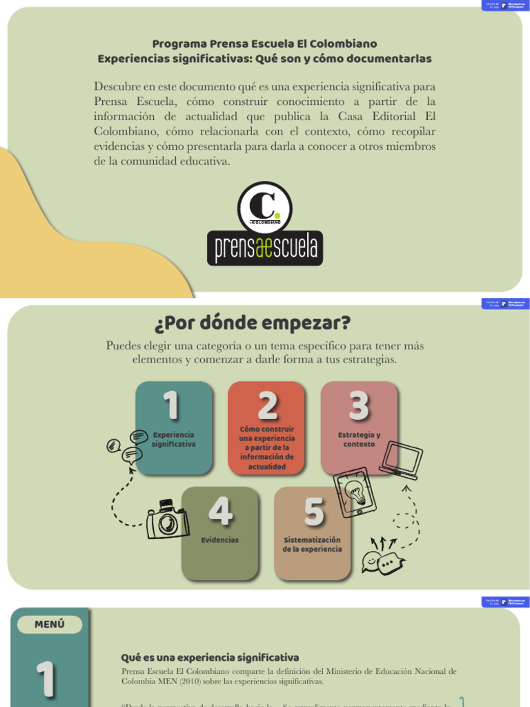 Experiencias-Significativas | PDF | Experiencia | Maestros