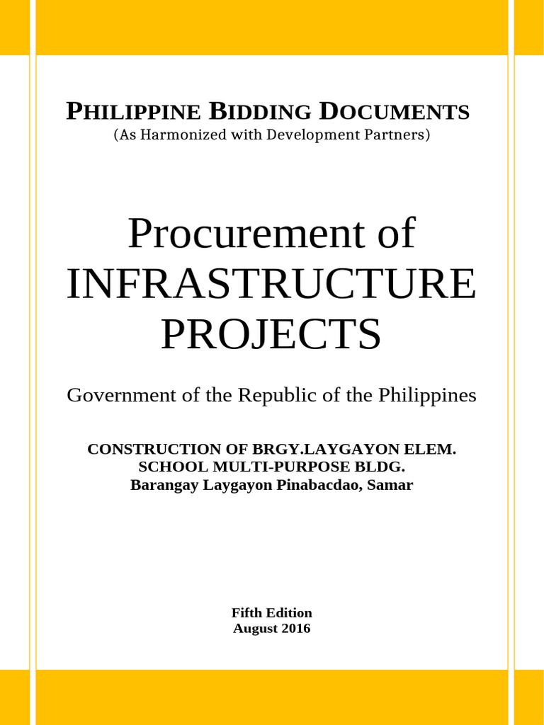 Bidding Documents Construction of Brgy - Laygayon Elem. School Multi ...