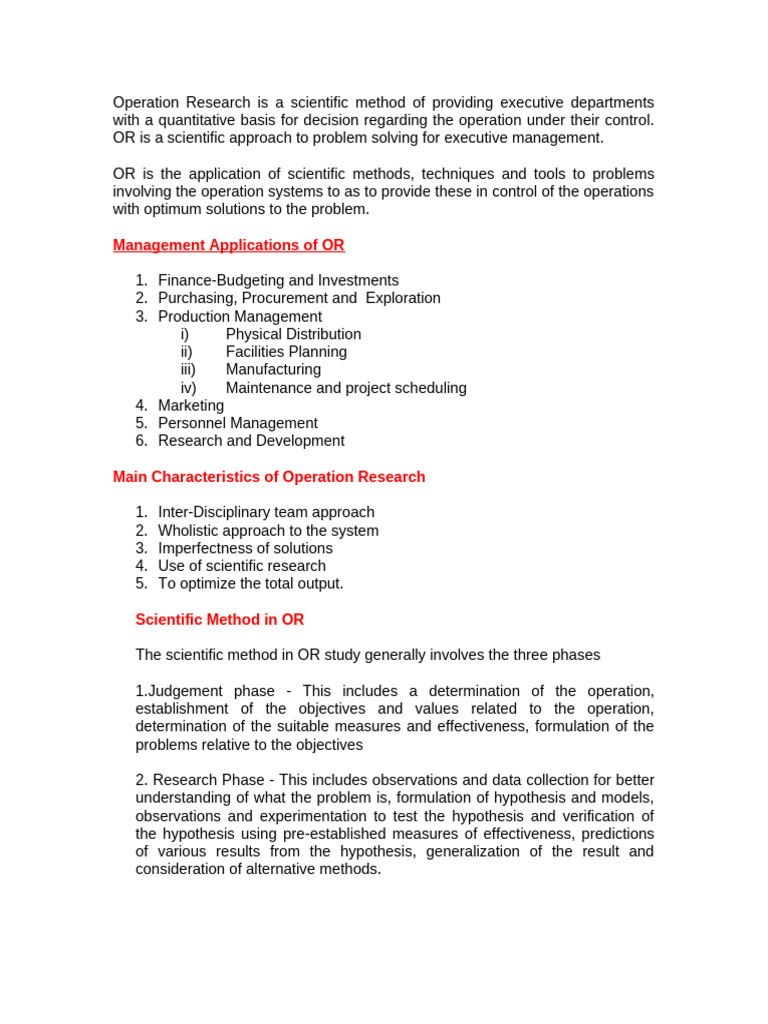 operation research theory | PDF | Mathematical Optimization | Linear ...