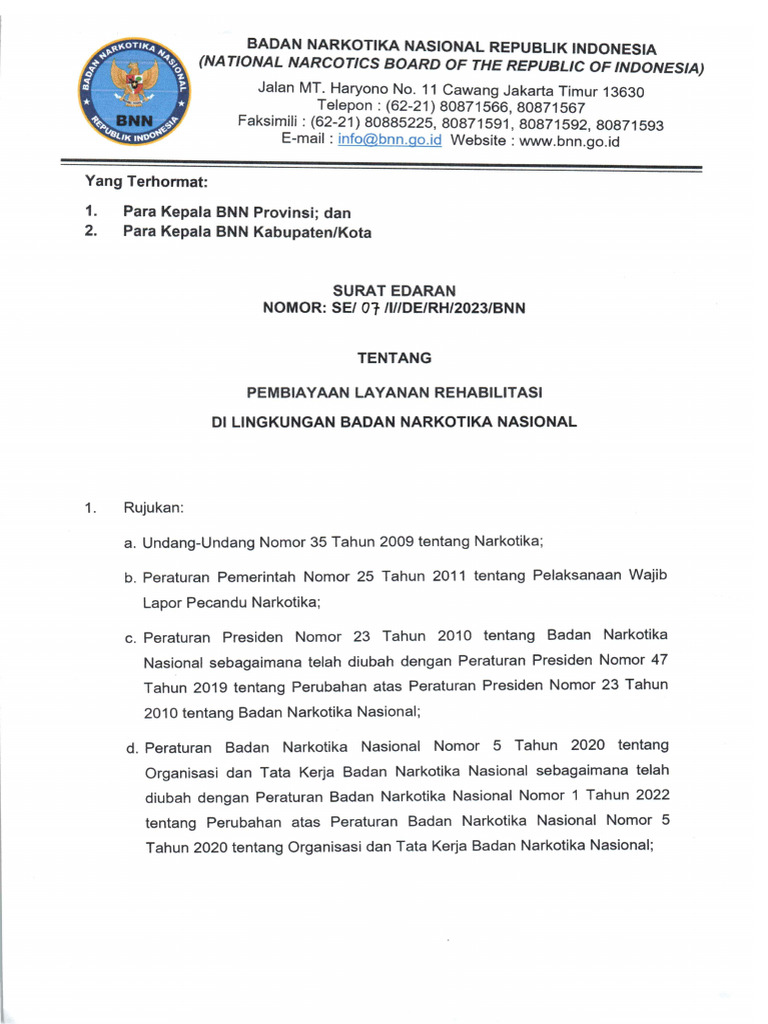 SEkaBNN SE 07 I DE RH 2023 BNN Tahun 2023 | PDF