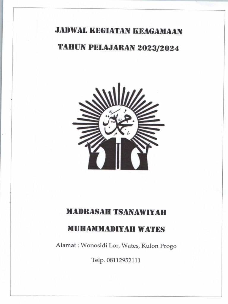 Jadwal Kegiatan Keagamaan | PDF