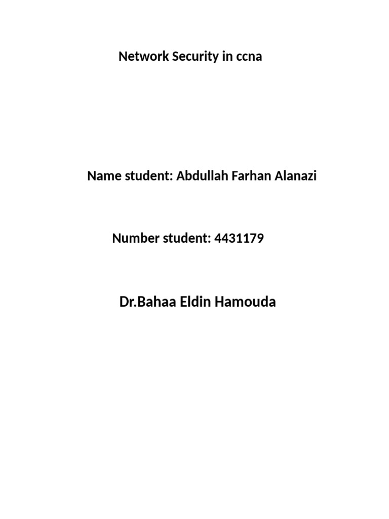 Network Security in Ccna | PDF | Cryptography | Computer Network