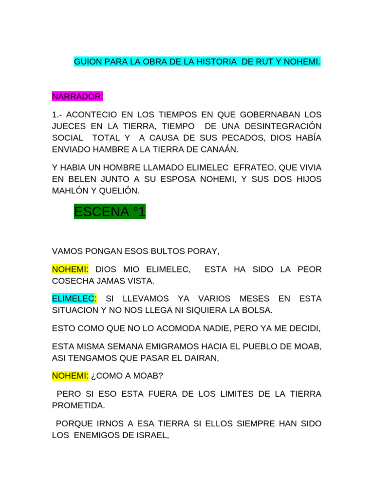 Historia de Rut y Noemí en la Biblia | PDF | Rut (figura bíblica ...
