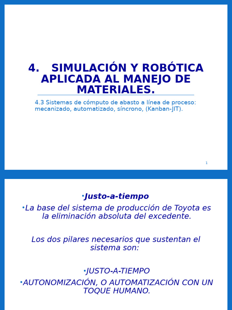 Nuevo Sim y Rob. Apli. Al Manejo Mat. Part 2 | PDF | Lean Manufacturing | Procesos de negocio