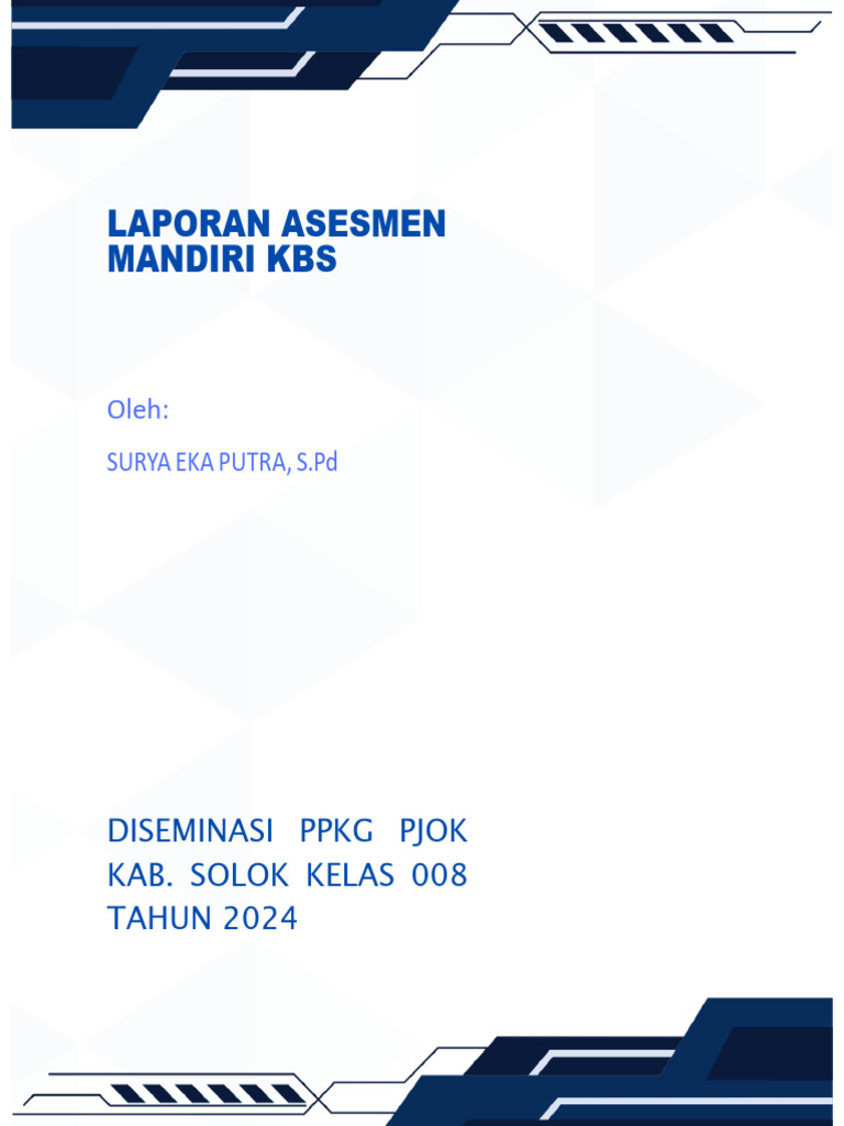 Laporan Asesmen Mandiri KBS | PDF