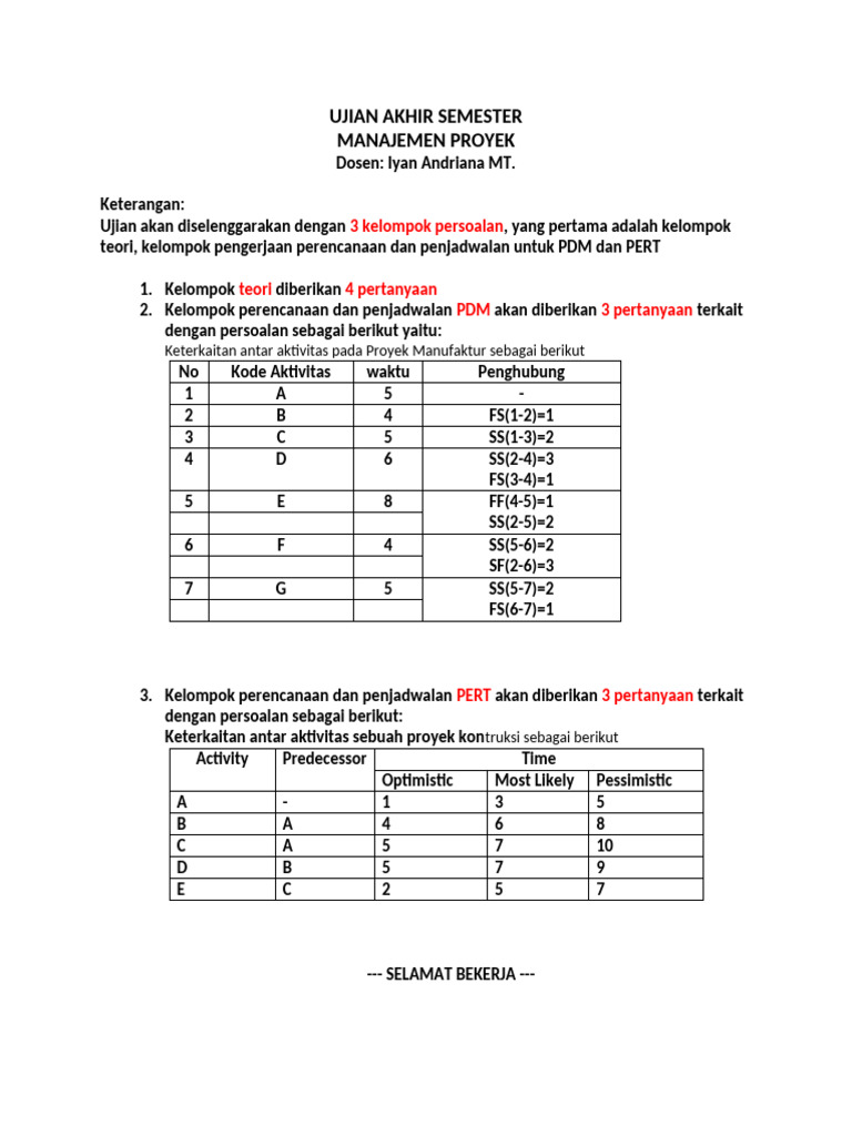 Draft Uas Manpro | PDF
