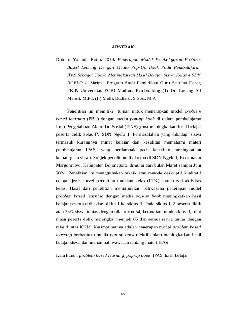 Abstrak | PDF | Education Theory | Behavior Modification