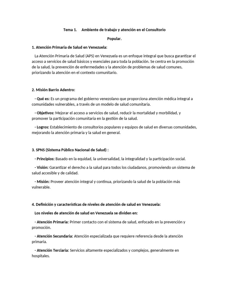 Atención Primaria y Misión Barrio Adentro | PDF | Cuidado de la salud ...