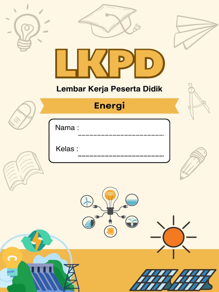 Sampul LKPD Menulis Dan Membaca Dokumen A4 Kuning Sederhana Ilustratif ...