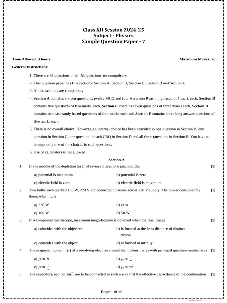sample paper 7 | PDF