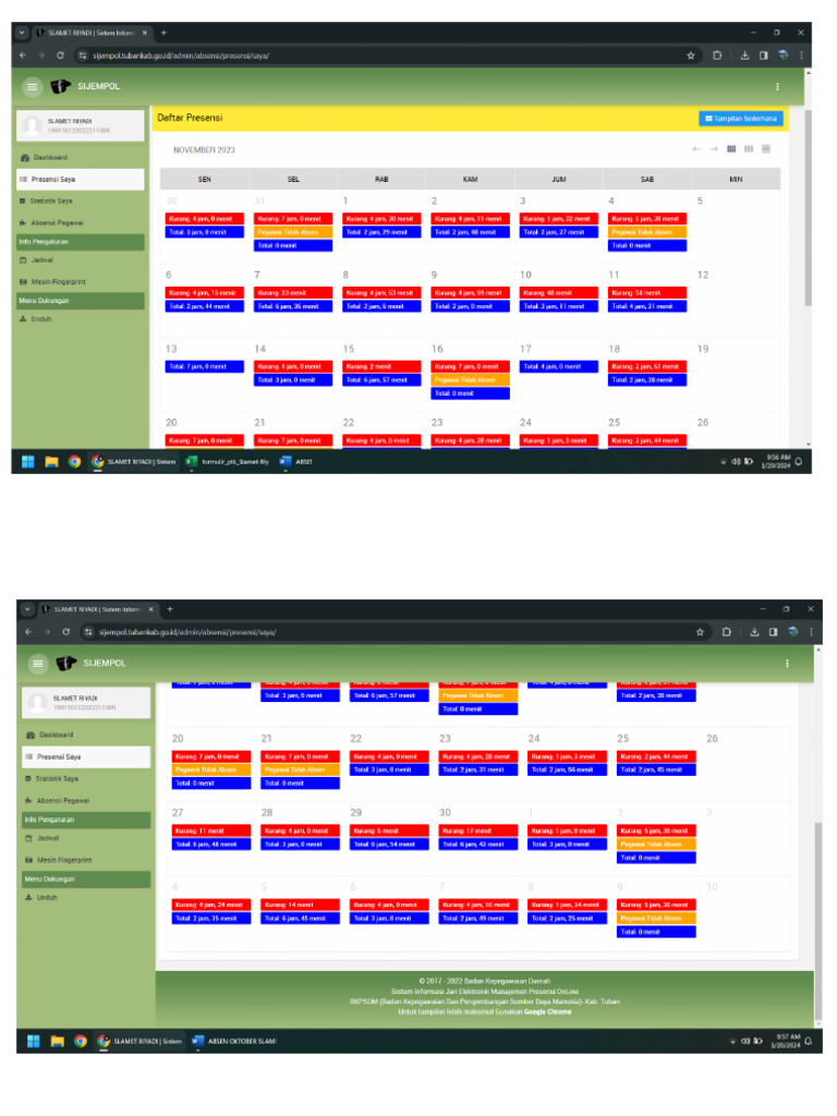 Absen November Slamet | PDF