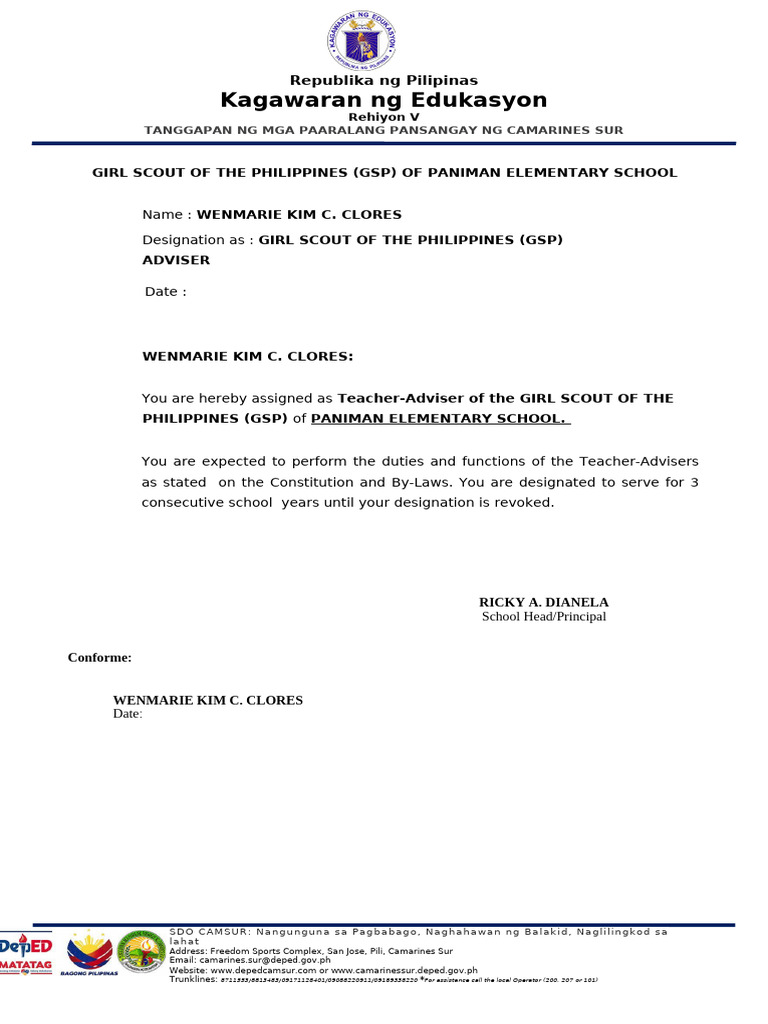 Designation of Ta in GSP | PDF