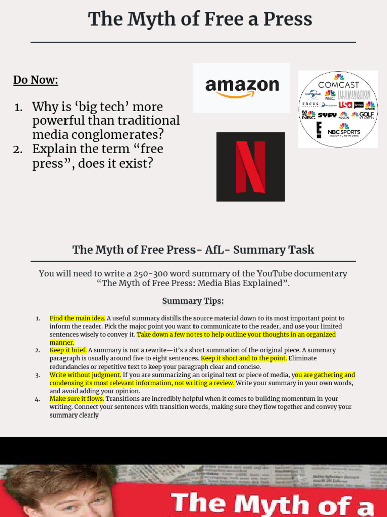 The Myth of Free Press Explained | PDF