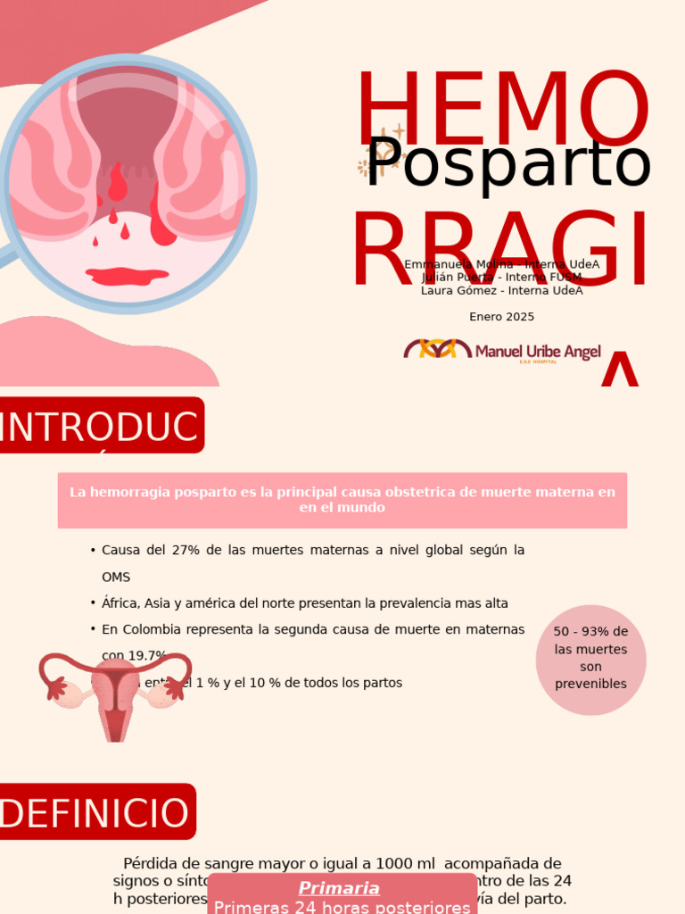 Hemorragia Posparto Hmua | PDF | Parto | Embarazo humano