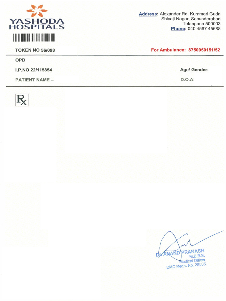 Blank Prescription | PDF