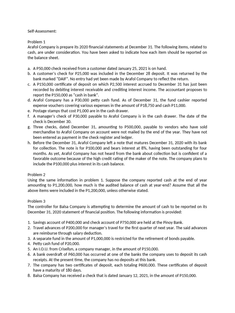 Cash Reporting and Adjustments Guide | PDF | Banks | Debits And Credits