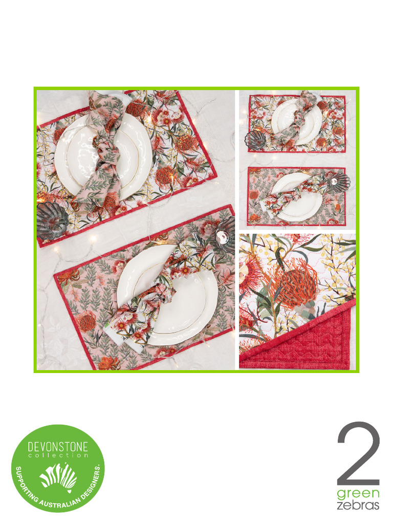 Devonstone Collection Placemat Guide | PDF