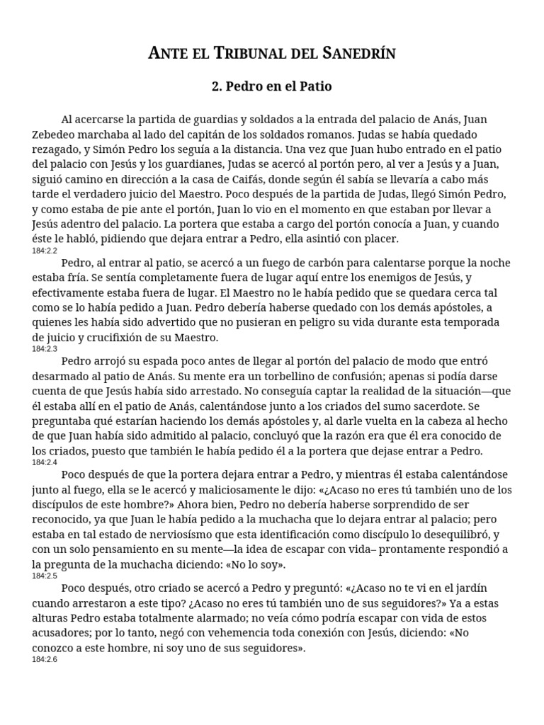 Negaciones de Pedro en el juicio de Jesús | PDF | Juan el apóstol | Jesús