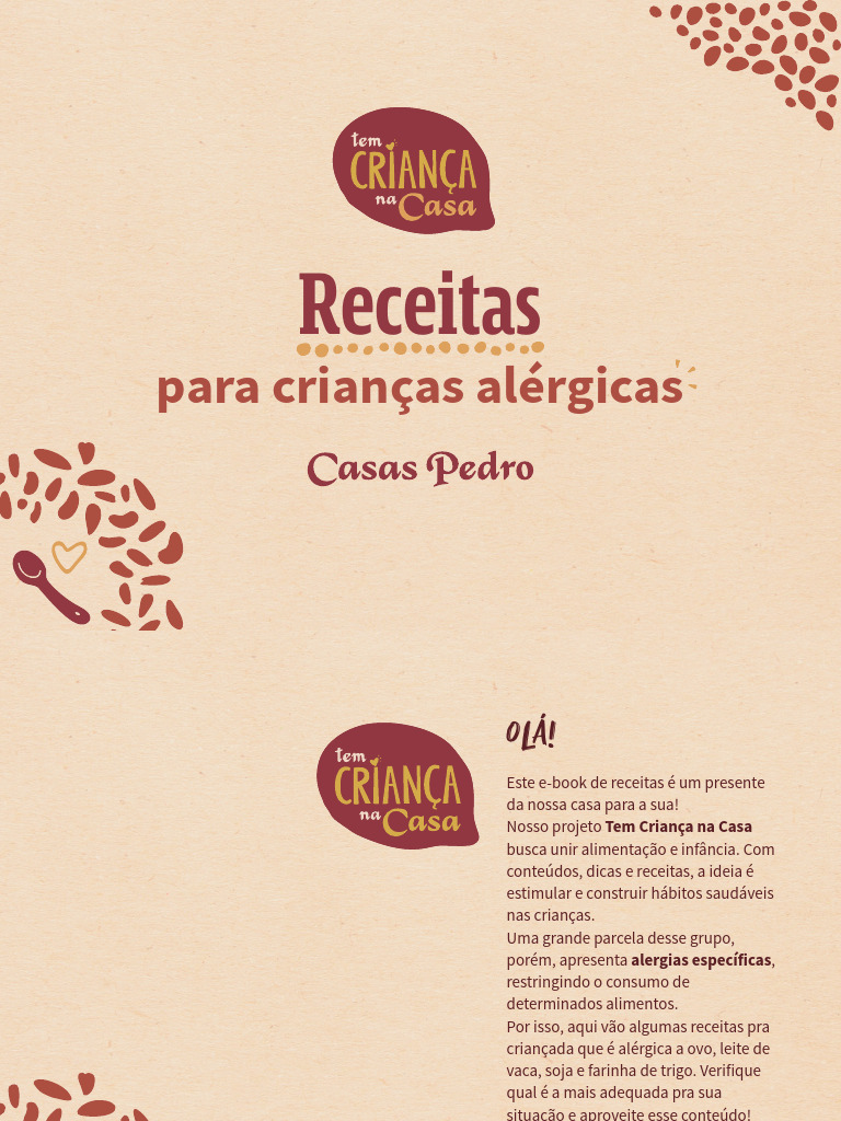 Receitas Casas Pedro Alergia Alimentar - 250129 - 193628 | PDF | Banana | Chá