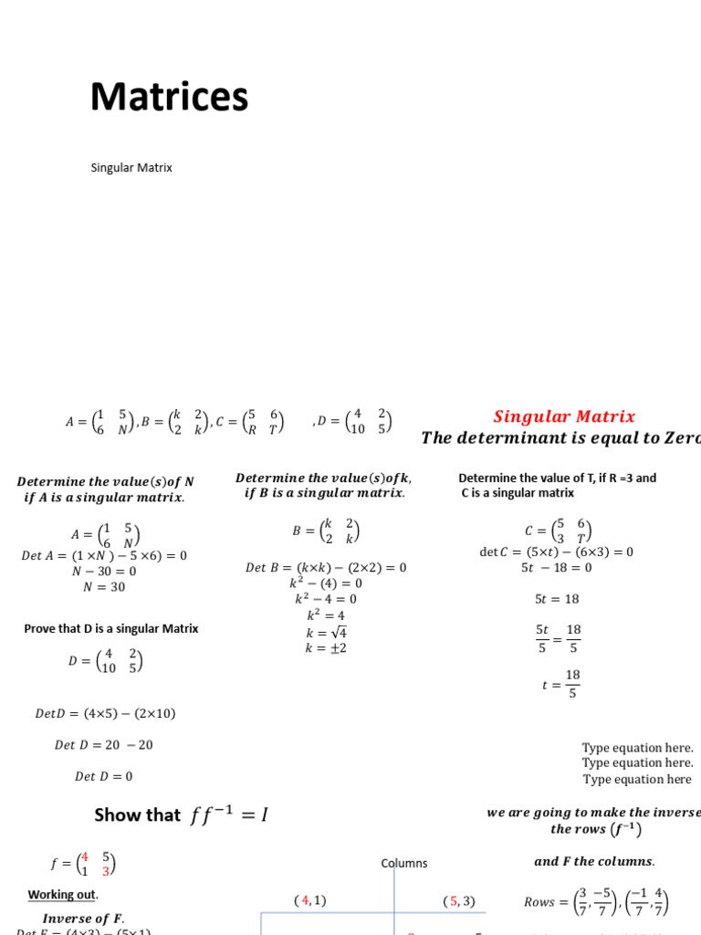 matrices | PDF | Matrix (Mathematics) | Numerical Analysis