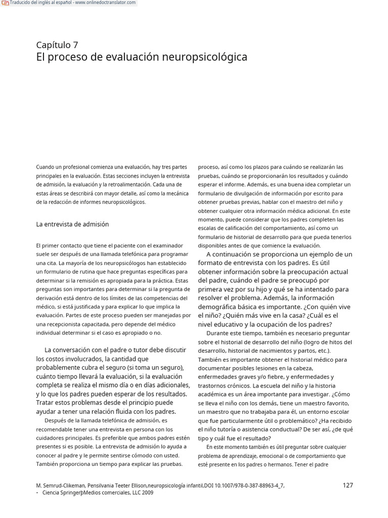 Child Neuropsychology - Semrud & Teeter (2019) - 140-145.en - Es | PDF ...