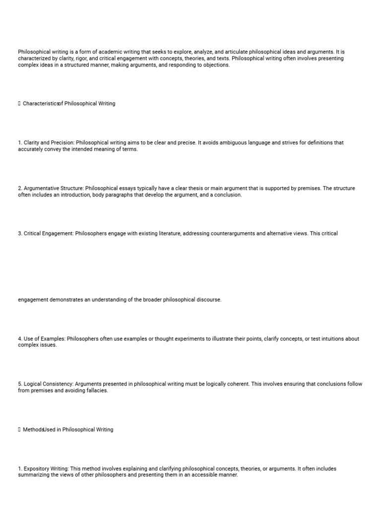 Philosophical Writing | PDF | Argument | Logic