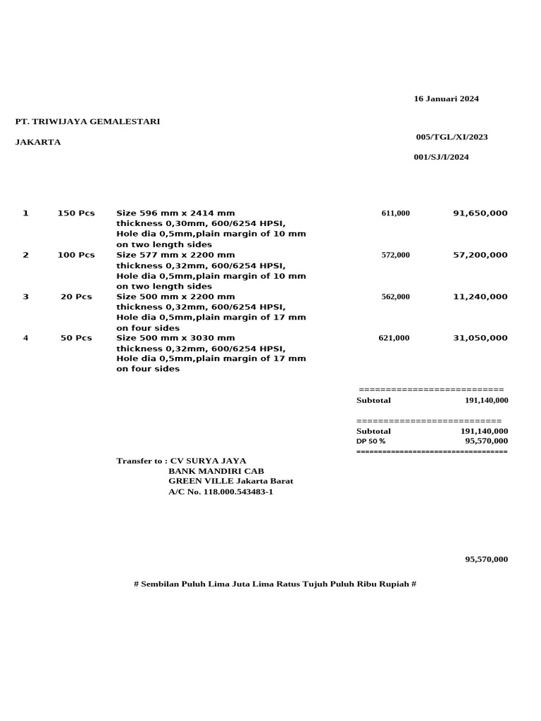 Invoice 2024 | PDF | Electrical Engineering | Electricity