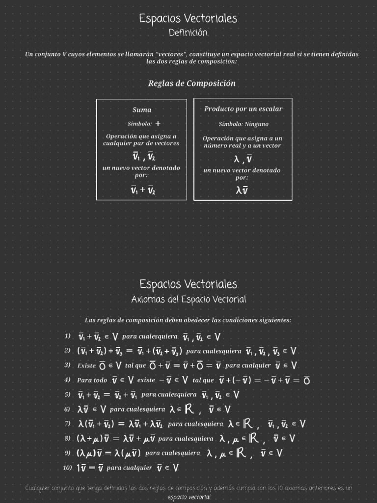Espacios Vectoriales | PDF