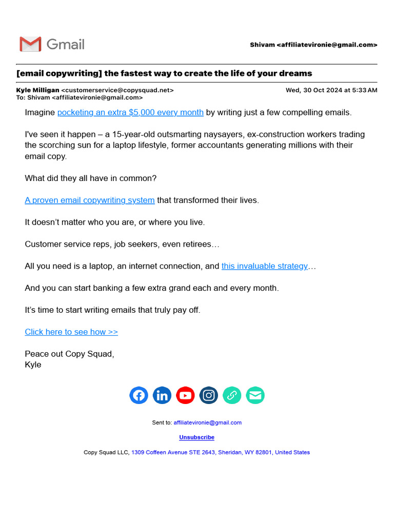 Email Copywriting for All Ages | PDF