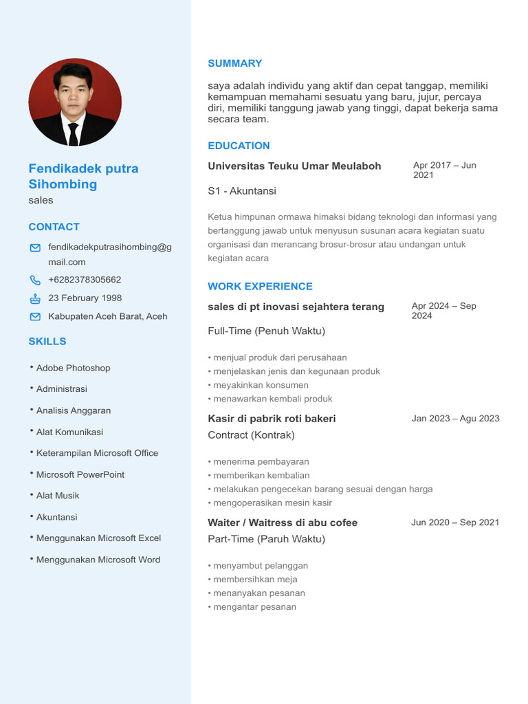 Contoh cv | PDF