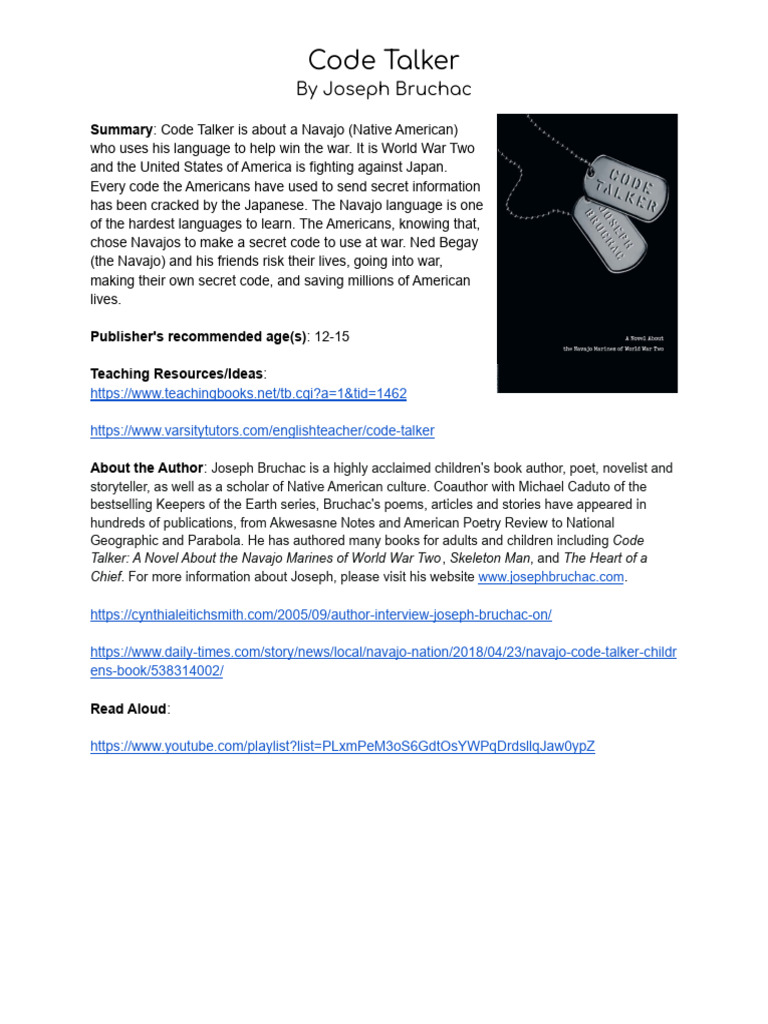 Code Talker Resources | PDF