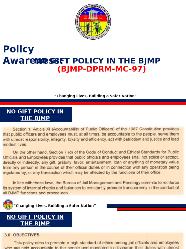 BJMP Policy | PDF