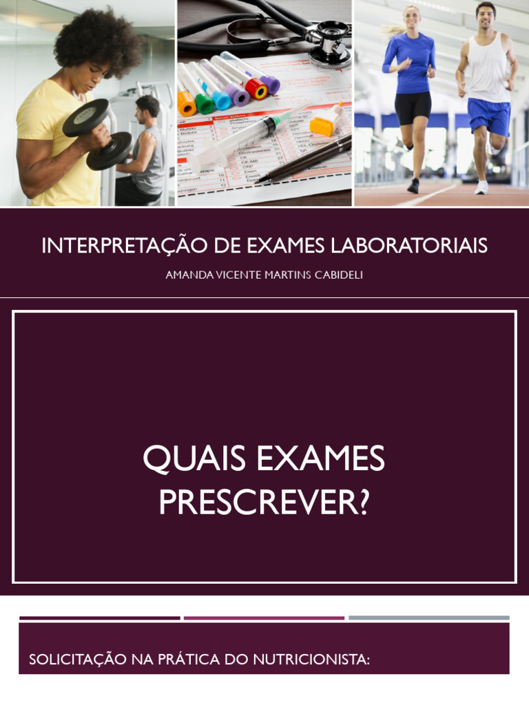 Prescrição e Interpretação de Exames Nutricionais | PDF | Vitamina D ...