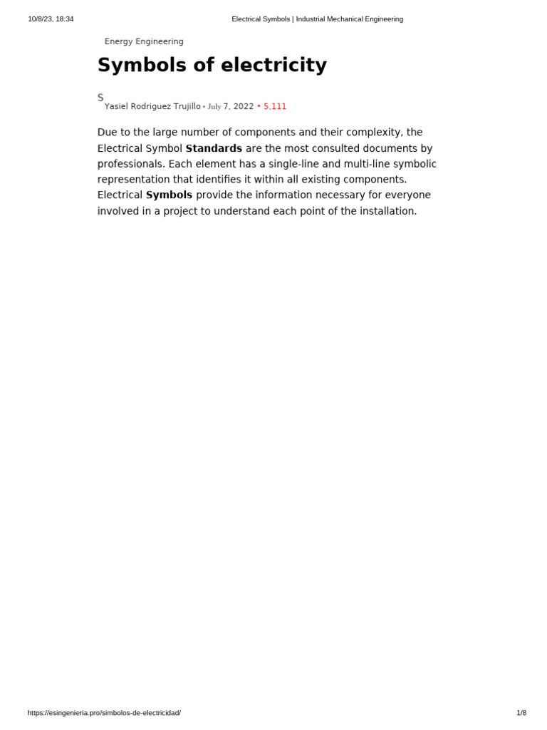 Symbols of Electricity - Industrial Mechanical Engineering | PDF | Ac ...