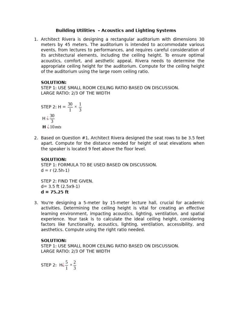 Auditorium Acoustics and Lighting Design | PDF | Ceiling | Lighting