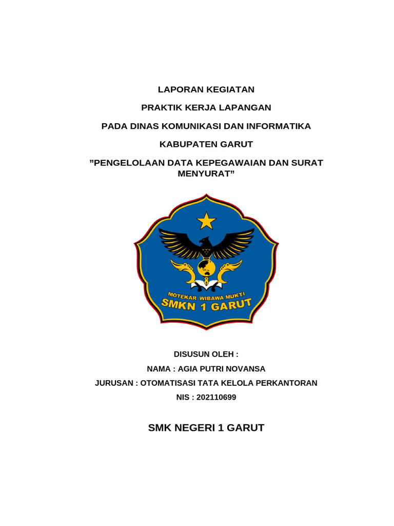 Laporan PKL: Pengelolaan Data Diskominfo Garut | PDF