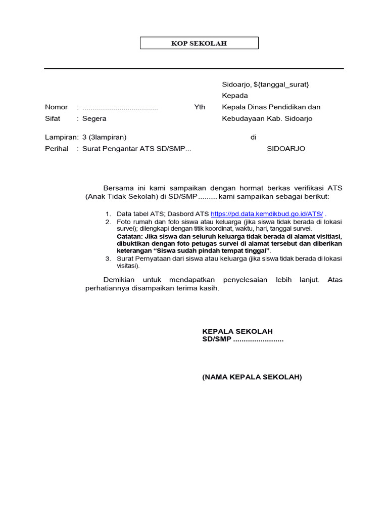 Format Form Berkas ATS | PDF