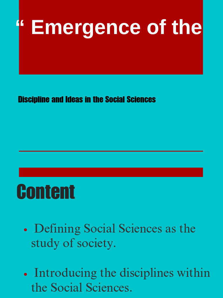 3 DISS The Emergence of The Social Sciences and The Different Disciplines.p 20250130 083214 0000 ...
